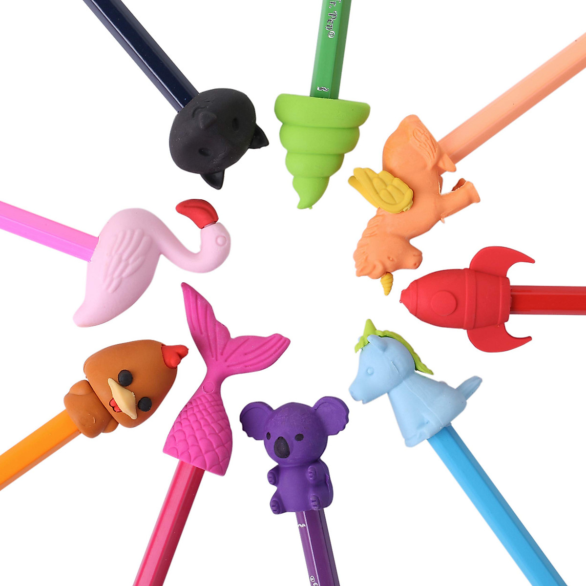 Mr. Pen- Animal Topper Erasers, 22 Pack, 8 Pack Take Apart Animal Erasers, Pencil Toppers, Pencil Erasers Toppers for Kids, Eraser Tops, Cap Erasers for Pencils, Fun Erasers Kids, Easter Egg Fillers