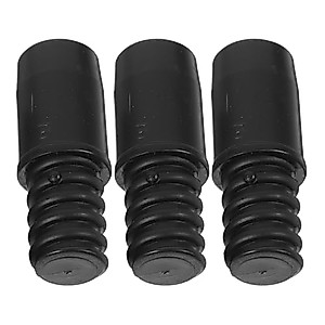 SEWOART 12 Pcs Mop Head Broom Handle Threaded End Pole Adapter for Broom Push Broom Handle Household Cleaning Tools Threaded Handle Tips Handle Tips for Broom Poles Connector Black Plastic