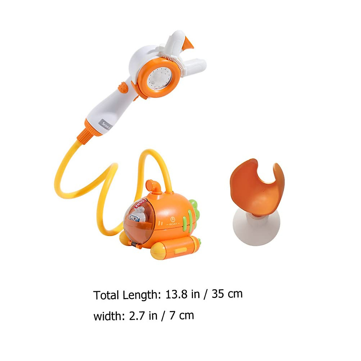 Bath Toy Submarine Spray Station Battery Operated Water Pump with Hand Shower Head Cartoon Carrot Bathtub Toy for Purple Bathroom Accessories