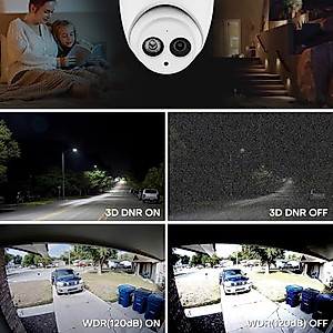 VALUCAM 6MP PoE IP Camera, 2.8mm Wide Angle, 164ft IR Night Vision, IVS Detection, Outdoor Turret Camera with Mic, Metal IP67 Weatherproof, H.265, WDR, 3D DNR, DMSS/SmartPss Lite