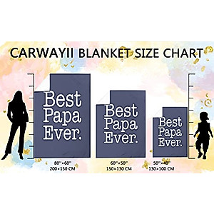 Carwayii Papa Blanket Gifts for Dad, Fleece Blanket Gifts for Father from Daughter, Son, Wife,Girlfriend, Flannel Throw Blanket Gift for Birthday, Fathers Day 50''X60''