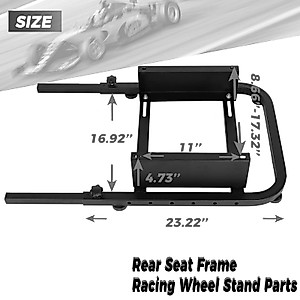 Hottoby Rear Seat Stand Racing Wheel Frame Parts/Accessories Mounting Seat Installable Most Chair Stand Simulator Cockpit Wheel and Pedals Not Included