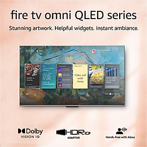 Introducing Amazon Fire TV 75" Omni QLED Series 4K UHD smart TV, Dolby Vision IQ, local dimming, hands-free with Alexa