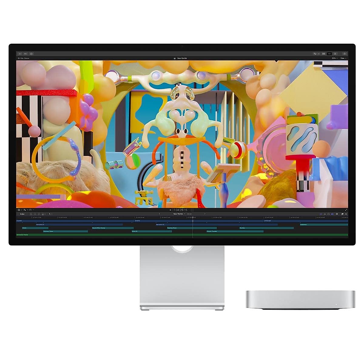 Apple Mac Mini Desktop Computer, M2 Chip with 8-Core CPU and 10-Core GPU, 16GB Memory, 256GB SSD, 10 Gigabit Ethernet, Early 2023