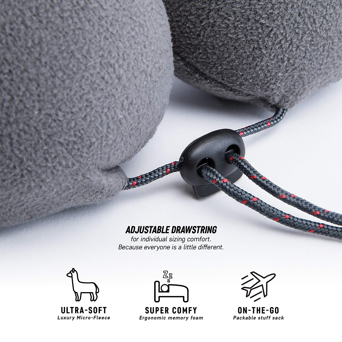 Grand Trunk Hooded Travel Pillow: 360 Neck and Head Support, High-Grade Memory Foam, Adjustable Light-Blocking Hood, Carry Bag Included - Perfect for Car or Airplane Sleeping