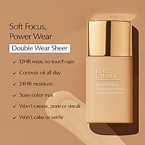 Estée Lauder Double Wear Sheer Matte Long-Wear Foundation SPF 19, 1.0 Fl Oz, 4C3 Softan