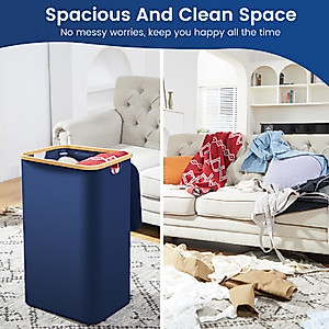 Laundry Basket with Lid, 110L Clothes Hamper for Laundry Basket, Laundry Hamper Organizer for Bedroom, Laundry Room, Dirty Clothing Hamper