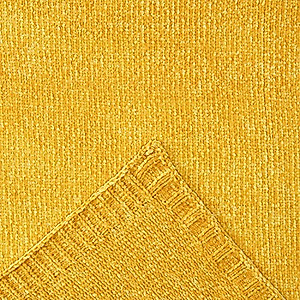 Chanasya Chenille Yellow Knit Throw Blanket - Super Soft Sweature Textured Classy Subtle Shimmer Decorative Knitted Blanket for Sofa Couch Bed Living Room Housewarming Gift (50x65 Inches) Yellow