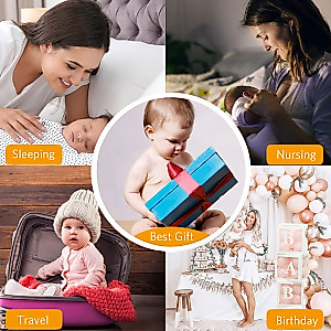 Baby Sleep Soother, Mushroom Baby White Noise Sound Machine with Moon and Star Projector, Portable Baby Sleep Aid Must Have Essentials for New Born, 4 Natural Soothing Sounds 7 Calming Melodies (Blue