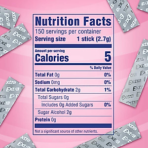 EXTRA Gum Classic Bubble Gum Sugar Free Chewing Gum Bulk Pack, 15 Stick (Pack of 10)