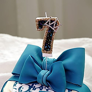 Saododku Birthday Candles for Cake, 0123456789 Number Candles for First Birthday Cakes with Sparklers, 3.15" Large Cake Candles for Baby Girl/Boy Birthday, or Wedding Party Decorations