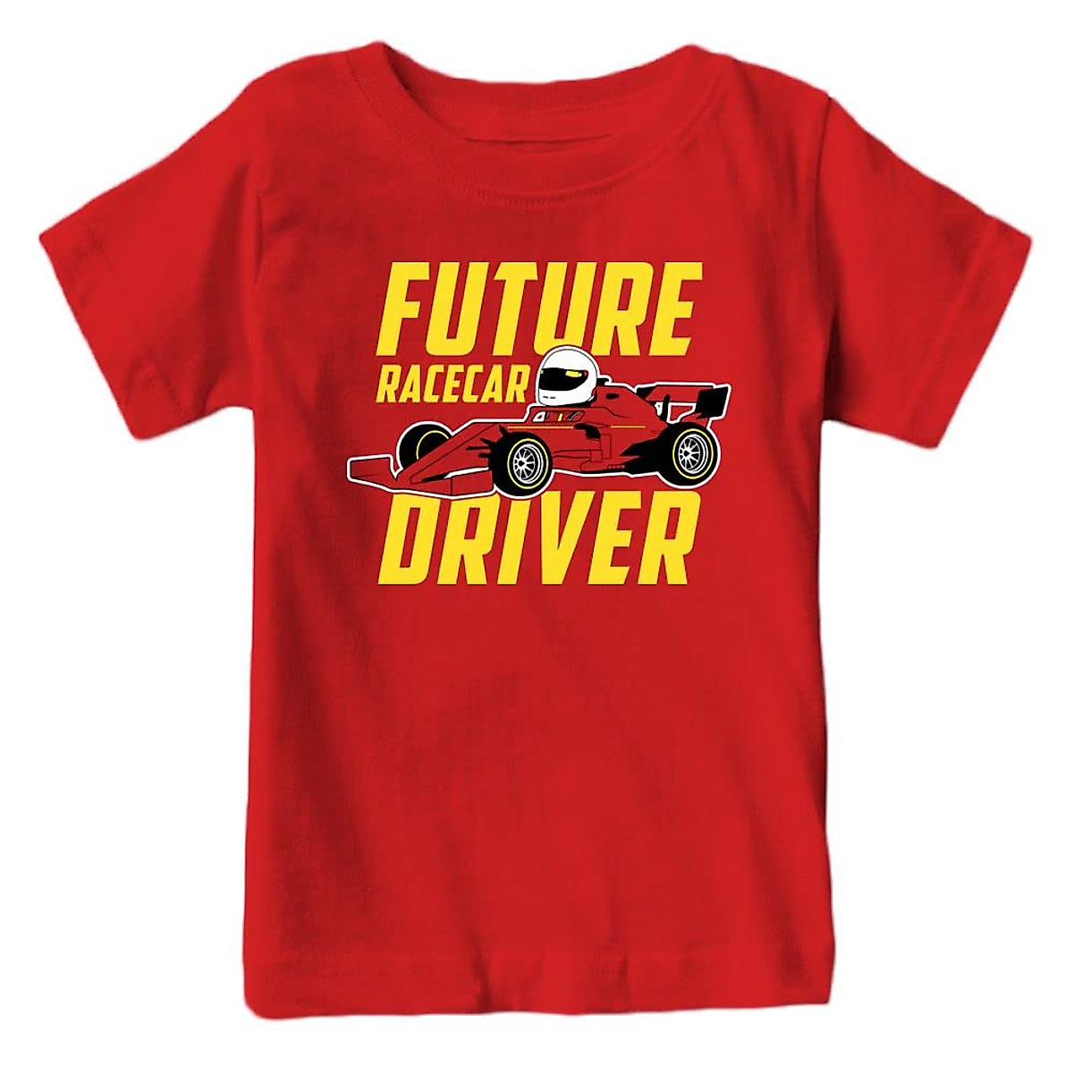 Italy - Future Race Car Driver Open Wheel Racing Kid's Fan T-Shirt (Red Shirt, 4T)