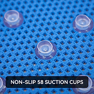 DwellAid Bathtub Mat Non Slip Ivory 36” X 17” Shower Mat Soft Foam Bath Mats for Bathroom Tub, Bathtub Mat with Drain Holes, Suction Cups, Shower Mat Non Slip