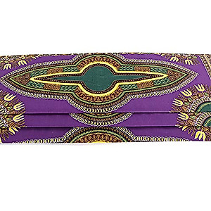 African Fabric Print Wax Kente Cloth Ankara Dashiki 100% Cotton for Party Dress Head Wrap and Clothes by The 6 Yard