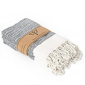 Smyrna Original Turkish Cloth Napkins Set of 6 | 100% Cotton, 18 x 18 Inches | Decorative Boho Table Napkins for Dining Table | Versatile Farmhouse Cloth Napkin for Dinner, Wedding and Parties (Gray)