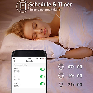 Smart LED Light Bulbs 150W Equivalent, 1600LM 16W Alexa Light Bulbs, A19 E26 Ultra Bright Color Changing Light Bulbs, 2.4 GHz WiFi Dimmable Light Bulbs Compatible with Alexa, Google 4 Packs(Upgrated)