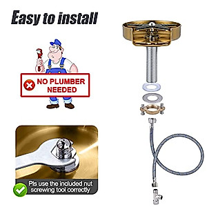 Stainless Steel Glass Rinser for Kitchen Sinks - ARCORA Glass Washer for Sink Brushed Gold, 360° Rotating Baby Bottle Washer, Gold Kitchen Sink Glass Rinser