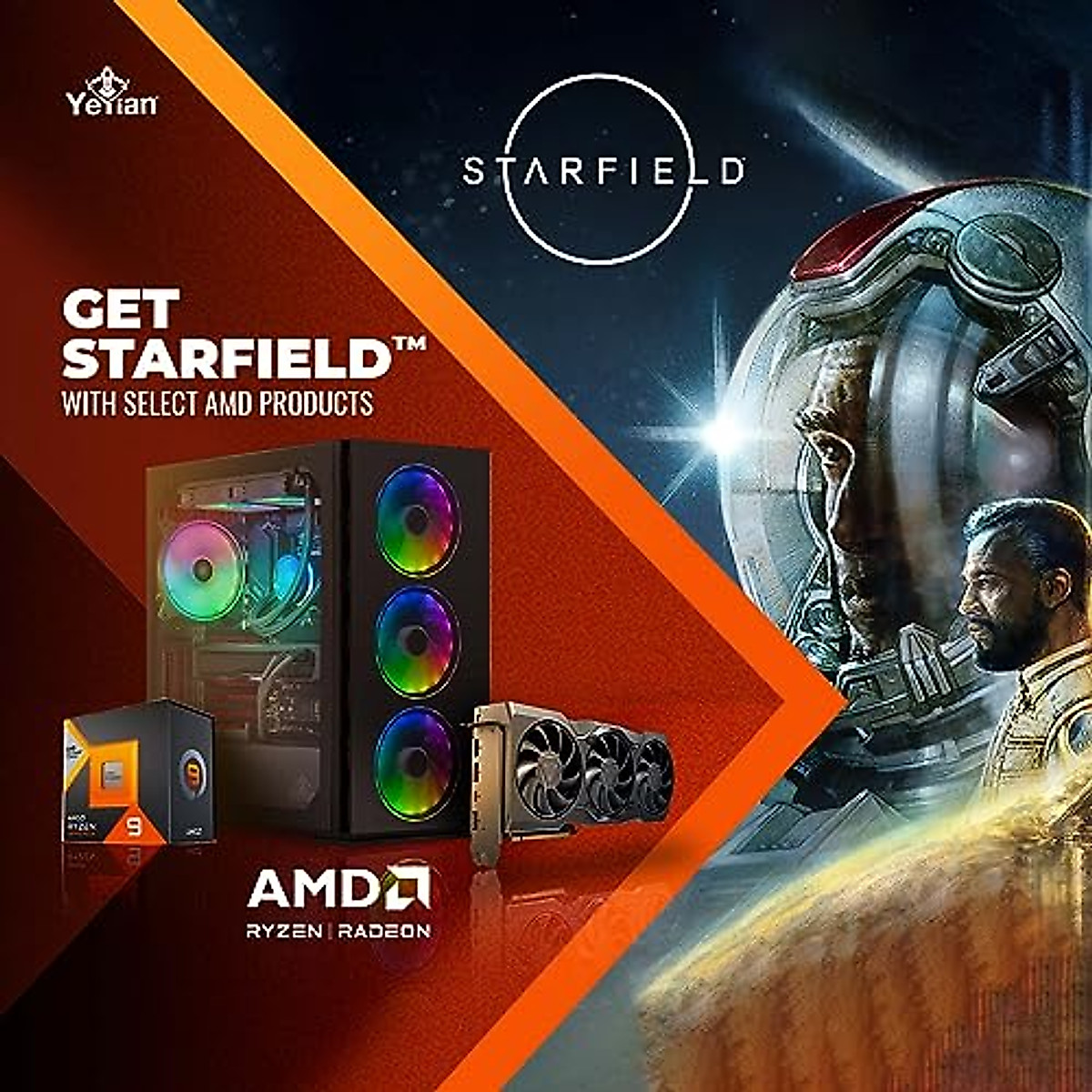 YEYIAN Gaming Computer Yari II- AMD Ryzen 7 7800X3D, AMD RX7900 XTX Gaming PC Desktop, 1TB NVMe SSD, 32GB DDR5 5200MHz RAM, Liquid Cooled, Win 11 Home, USB-C 3.2, WiFi 6, 850W PSU