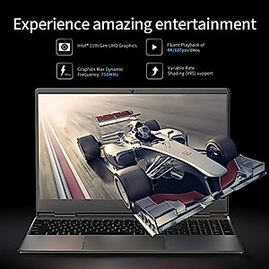 Bmax Laptop 15.6", 12GB DDR4 RAM 512GB SSD, Intel Celeron N5095 Quad Core Processor (up to 2.9GHz), 2K FHD IPS Display, Windows 11 Gaming Laptop Thin Traditional Computers Expandable 1TB SSD