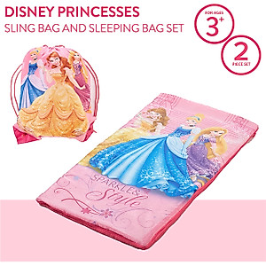 Disney Princess Slumber Bag Set Multicolor, 26x46