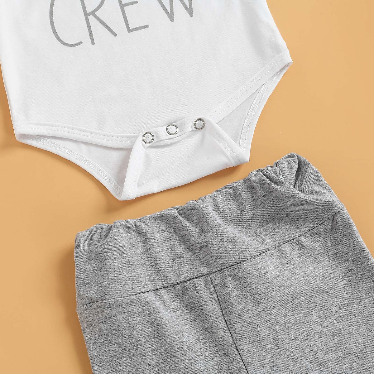 Tiacham Baby Boy Coming Home Outfit Newborn Girl New To The Crew Outfits Hospital Bodysuit Pant Set (White , 0-3 Months )