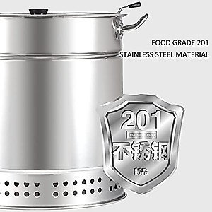 AIZYR Stainless Steel Charcoal Grill - Portable Smokeless Grill with BBQ Accessories Kit for Outdoor Cooking Camping Picnics,40 * 40cm