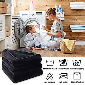 Hokly Soft Blanket Twin Size for All Season Warm Fuzzy Throw Blankets for The Bed Sofa Thermal Lightweight 350GSM Dark Grey 66"*90"