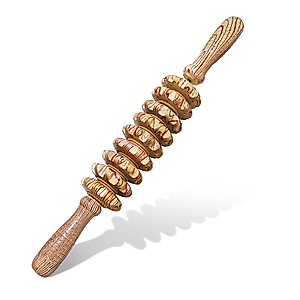 Deston Wooden Massager Handheld Roller Trigger Point Massager Stick for Fascia, Cellulite, Muscle & Abdomen , Body Therapy Massager, Muscle Belly Relief Tool…