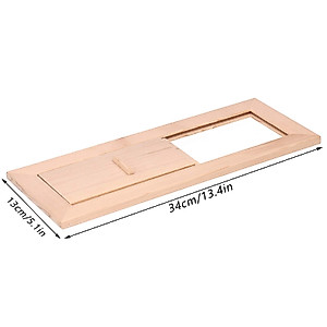 Fdit Sauna Air Vent Wooden Adjustable Sauna Room Equipment Ventilation Panel Blinds Grille Sauna Air Vent for Steam Room