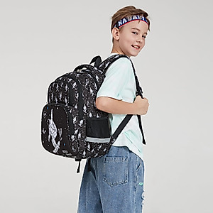 abshoo Cute Astronaut Kids Backpack For Boys School Elementary Kindergarten School Bookbag (Astronaut Black)