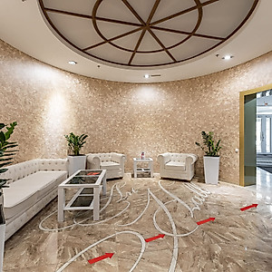 PATIKIL 6"x2" Arrow Sticker, 12 Pack PVC Removable Self Adhesive Waterproof Floor Decal Wall Marking Arrow Sign for Road Instructions, Red