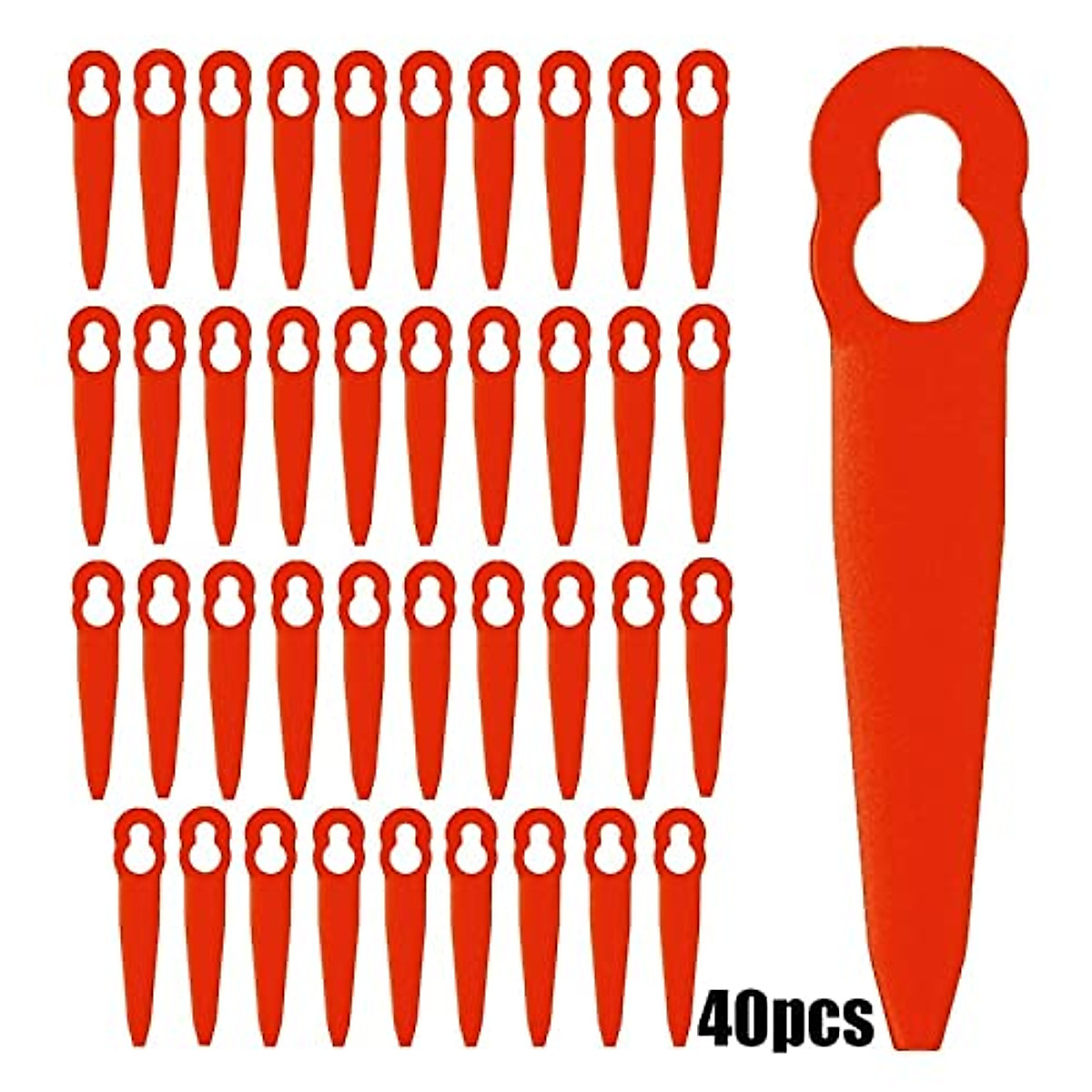 RESYO 40pcs Lawn Mower Blade Plastic Cutter for Grass Trimmer Brushcutter Replacement Compatible with STIHL 45 Cordless Strimmer Garden Tool xiaolu