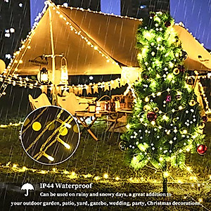ZHOUDUIDUI Christmas Lights Outdoor, 800LED 330FT Warm White String Lights, 8 Mode Plug in Waterproof Decor Twinkle Lights for Bedroom Xmas Thanksgiving Wedding Party Garden Yard Tree Decoration