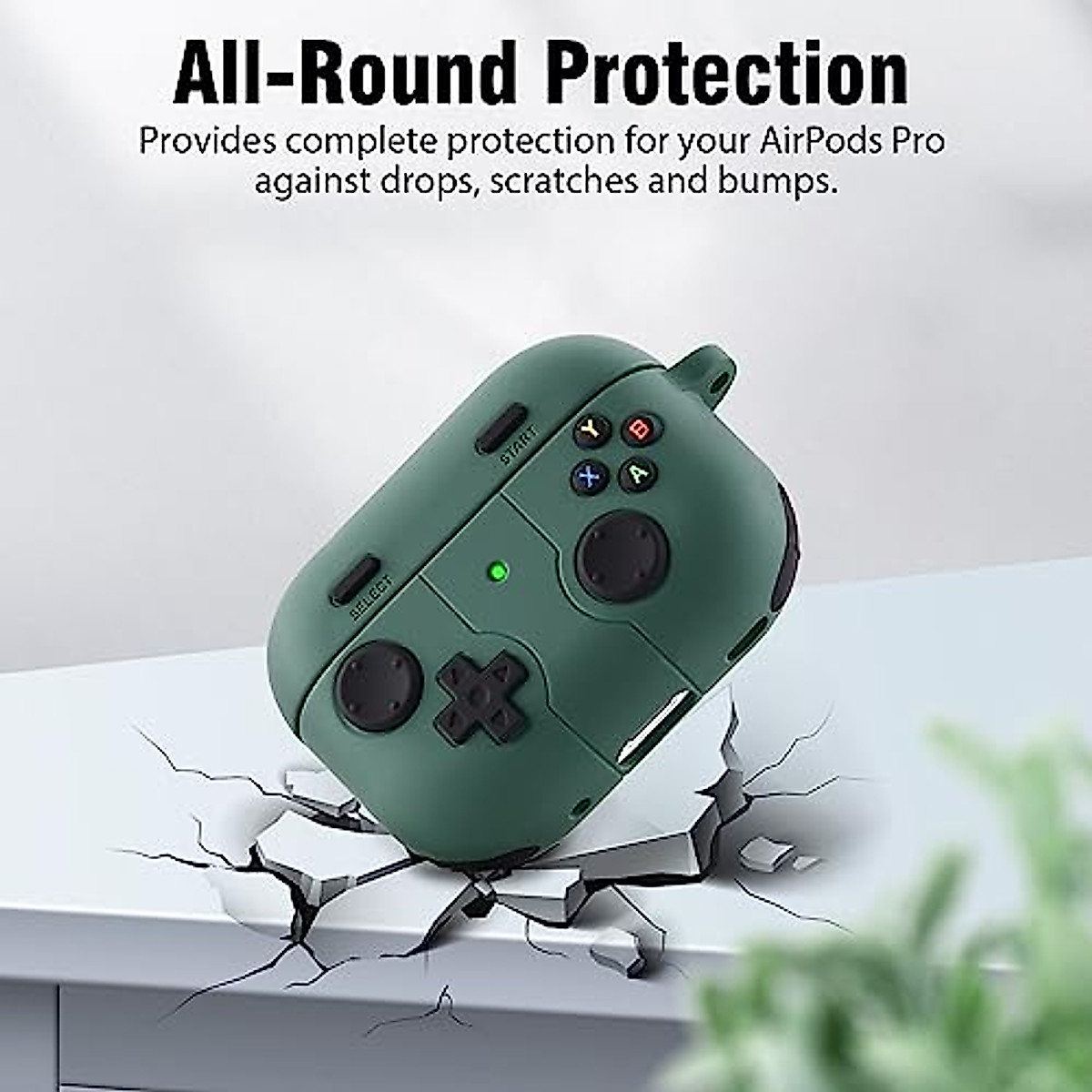 KOREDA Compatible with AirPods Pro 2nd Generation/1st Generation Case Cover with Cleaner Kit & Replacement Eartips (S/M/L), Classic Handheld Game Console Design Case for AirPod Pro 2023/2022/2019