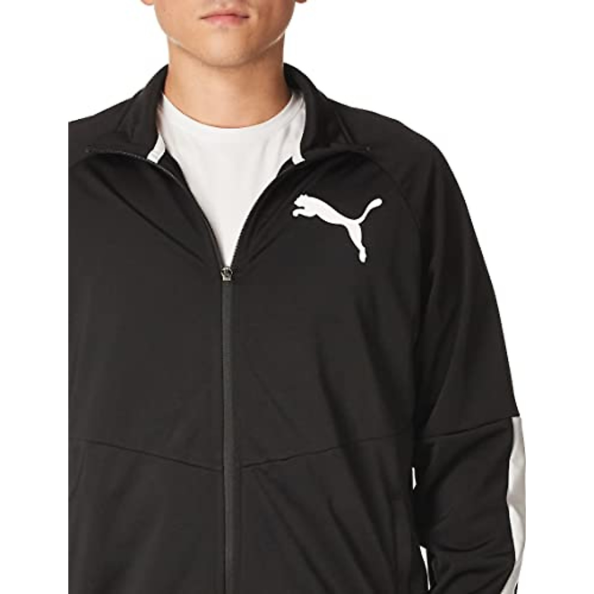 PUMA Mens 2.0 Contrast Jacket, Black/White, XX-Large US