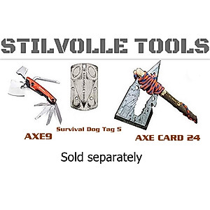 Stilvolle Tools Survival Card Tool Hook Size That Contains The 12 Features to Help Survival Card 12 Survival time to Card Size, Hook Small, Arrowhead A, Arrowhead B, (Silver)