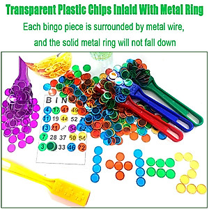 Dacefloy Magnetic Wands and Bingo Chips Game Tokens Educational STEM Kits for Learning, Sensory Bins, Science, Counting & Sorting 5-Pack & 500 Metal Chips