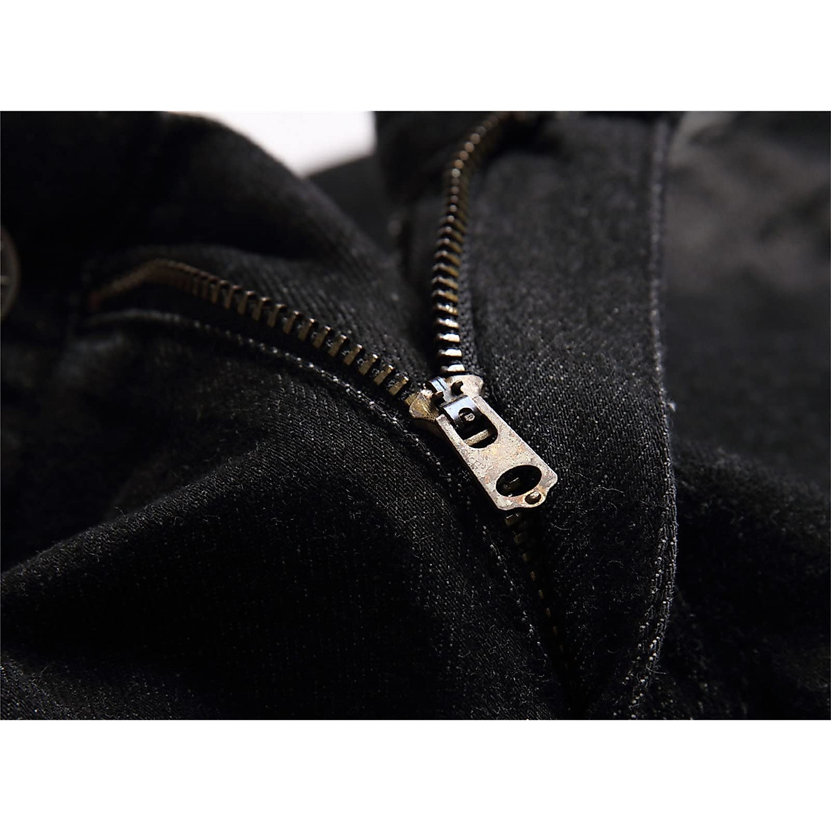 Men's Casual Ripped Jeans Distressed Slim Fit Straight Leg Denim Pants Classic Destroyed Washed Jean Trousers (Black,32)