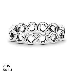Pandora Simple Infinity Band Ring - Sterling Silver Ring for Women - Layering or Stackable Ring - Gift for Her - Sterling Silver - Size 7