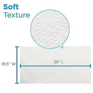 Pacific Blue Select A300 Disposable Patient Care Bath Towel by GP PRO (Georgia-Pacific),1/2-Fold, White, 80540,1 Box of 200 Towels