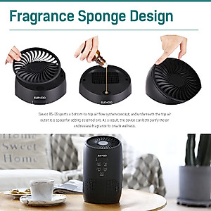 Slevoo Air Purifiers for Bedroom Pets in Home, 2023 New Upgrade H13 True HEPA Air Purifier with Fragrance Sponge, 100% Ozone Free, Effectively Clean 99.97% of Dust, Smoke, Pets Dander, Pollen, Odors