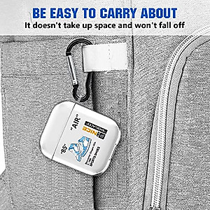 for AirPods 2nd 1st Generation Case,Cool Off Sports Shoes Brand Style Creative Black White Letters and Red Blue Sports Shoes Drawing, Shockproof Cover for Men Boy for AirPods