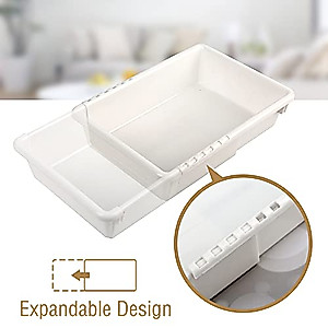 Laugh Cat Expandable Drawer Organizer and Storage Bins Set of 10 Plastic Divider Box For Kitchen Makeup Tray Bathroom Office