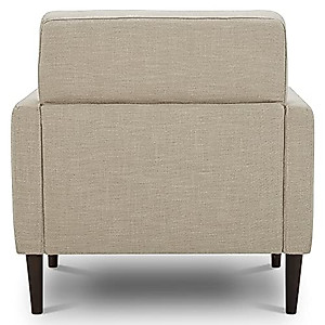 CHITA Living Room Chair Mid-Century Single Sofa Furniture 33''W Tufted Sofa Chair for Living Room Apartment, Solid Wood Leg, Easy Assembly, Flax Beige