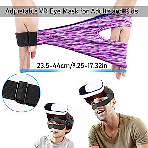 Vr Eye Mask Cover Adjustable Elastic Sweat Band Breathable Washable Facemask Cover VR Accessories for O-culus Quest 2/HTC Vive/ps/Samsung (Color : 2 PCS-A)