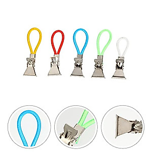 Cabilock 20pcs Kitchen Hook Cupboards Loops Home Travel Clips Dishcloth for Hangers Towels Clip Hanging Holder Laundry Cloth Clothes Towers Hanger Towel Metal Tea Bathroom