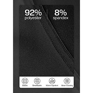 BERGRISAR Men's Cycling Shorts Mountain Bike Shorts Bicycle Shorts Biking Shorts Zipper Pockets 1806BG Black Size X-Large