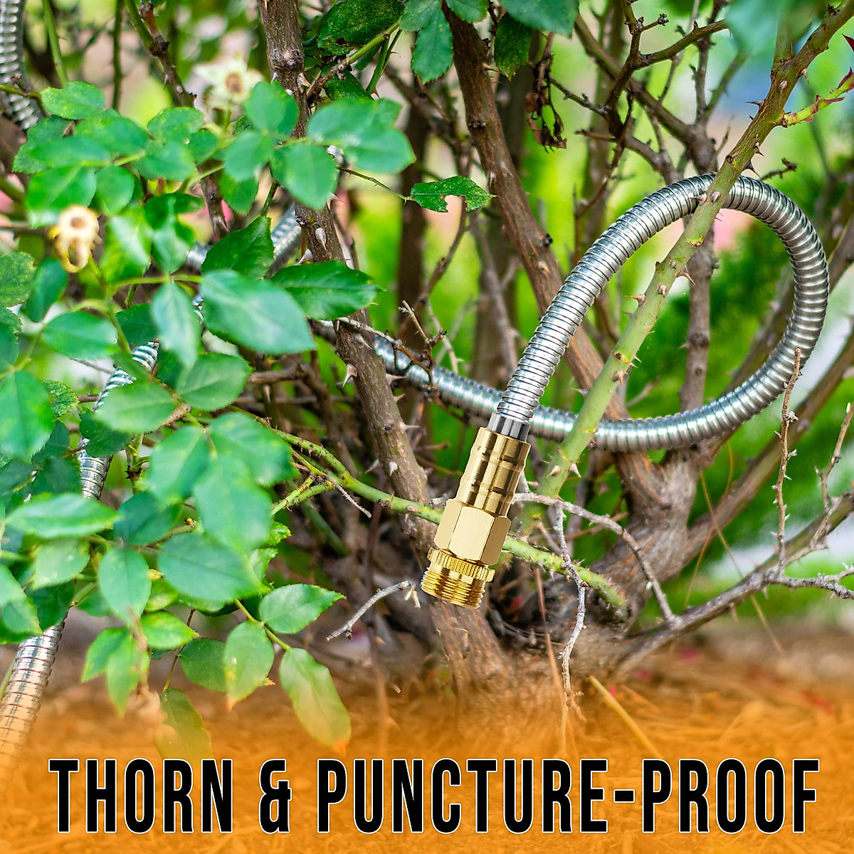 Tardigrade Metal Garden Hose 1 FT, Heavy Duty 304 Short Stainless Steel Water Hoses, Unmatched Durability, Flexible, Lightweight, Outdoor