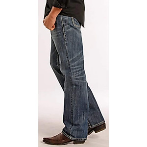 Rock & Roll Denim Relaxed Fit Straight Bootcut Jeans #M0S8553 34 W x 34 L