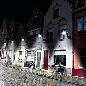 LEDMO 90 Degree Wall Mount Bracket for LED Parking Lot Light - L Shape Bracket Tenon Adaptor for Dusk to Dawn Outdoor Commercial LED Shoebox Area Lights with Photocell Street Lights Yard Light